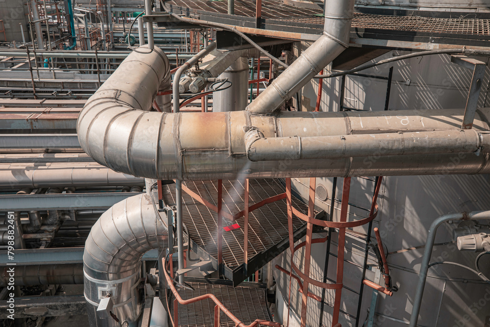 Corrosion rust through socket tube steam gas leak at pipeline small ...