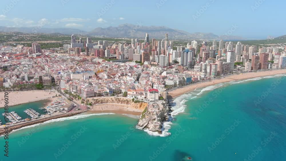 Benidorm, Spain: Aerial view of Balcó del Mediterrani (Mediterranean ...