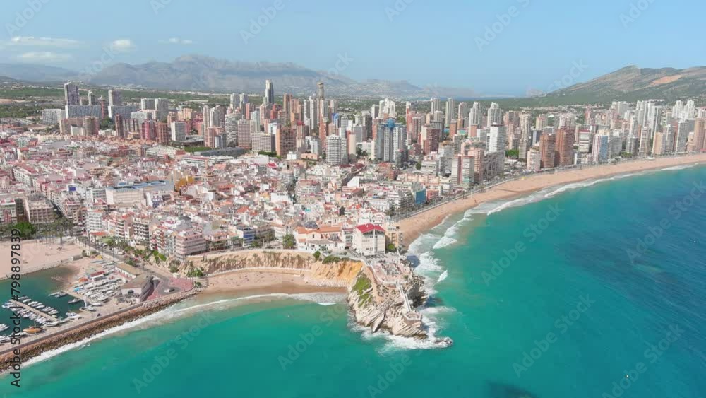Benidorm, Spain: Aerial view of Balcó del Mediterrani (Mediterranean ...