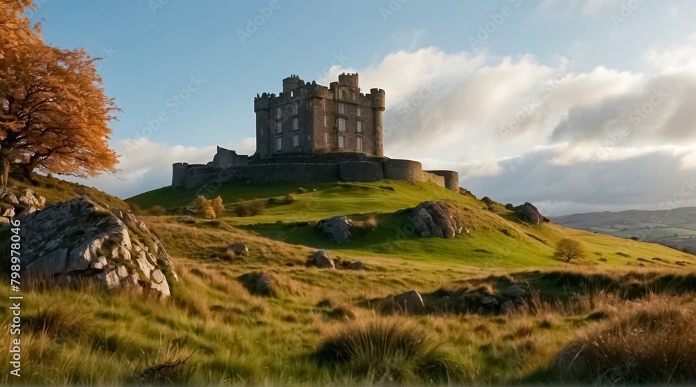 Scotland's Iconic Fortress Landmark, From its Majestic Grass-Capped ...