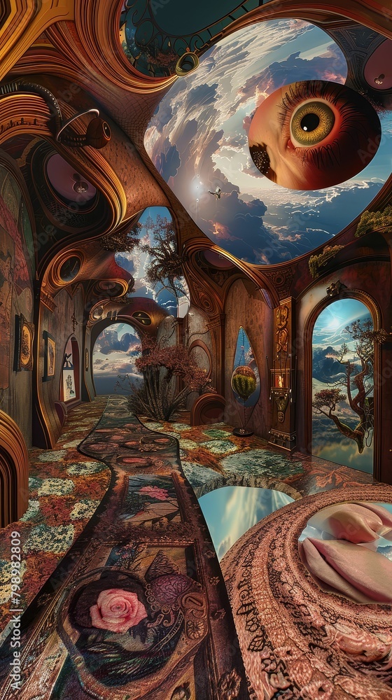 ภาพประกอบสต็อก Capture the essence of Surrealism in a digital realm ...