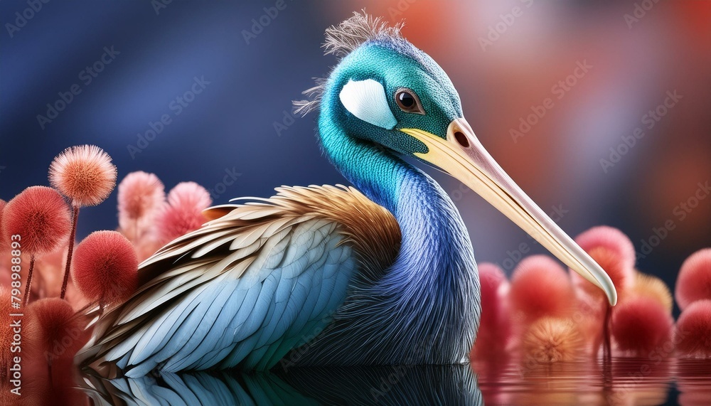two pelicans on the beach.portrait of a blue bird.pelicans on the beach ...