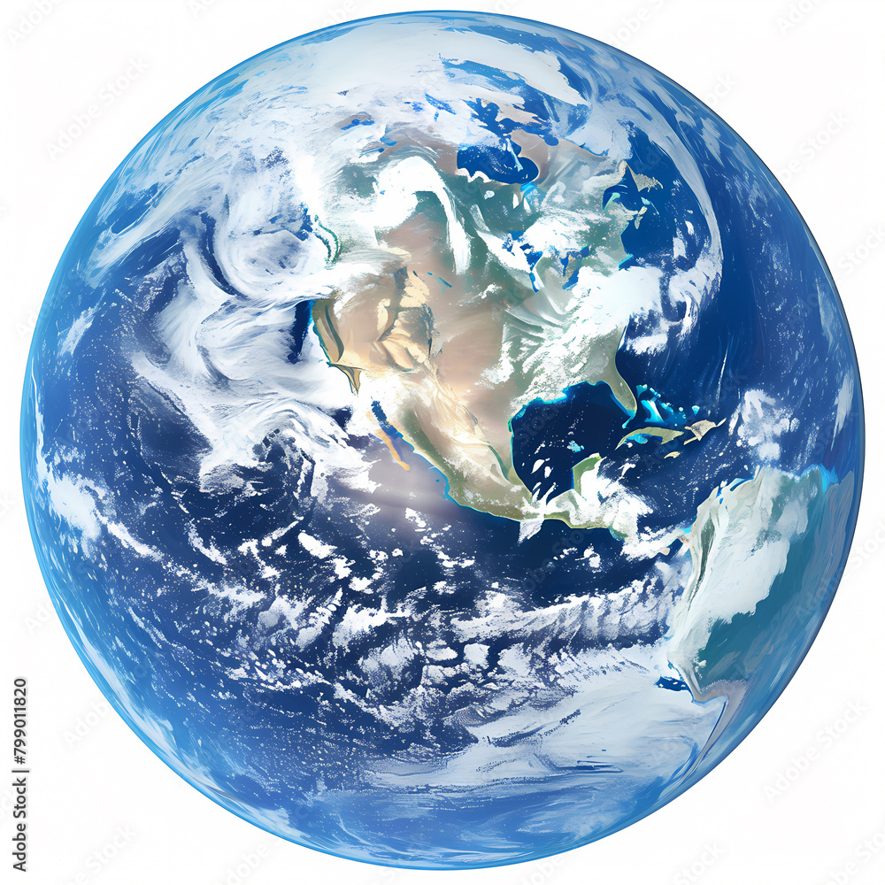Spectacular Panorama: Globe Graphic Focused on American Satellite Image ...