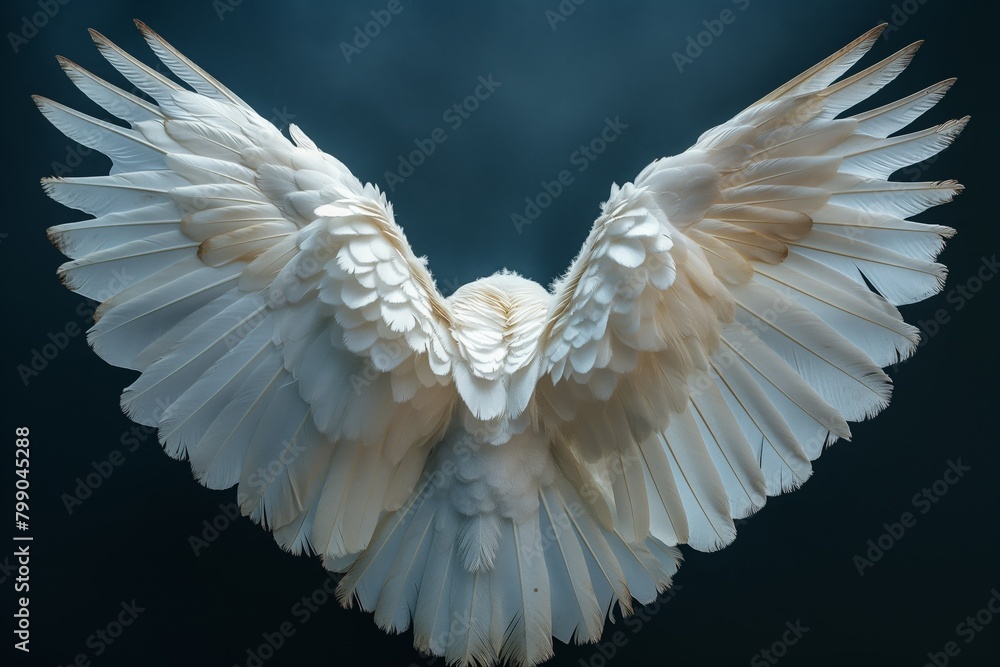 Hyper-detailed image capturing the ethereal beauty of abstract angel ...