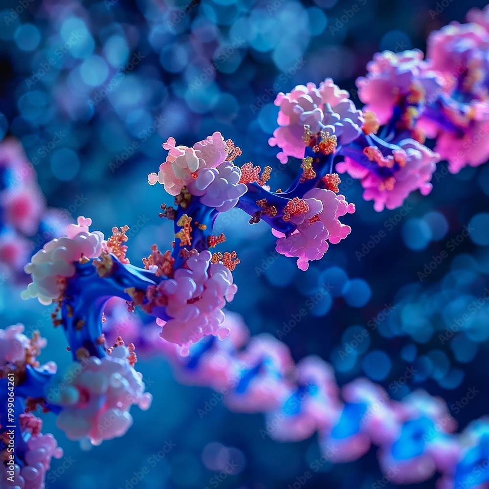 Futuristic 3D visualizations of protein structures and enzyme reactions ...