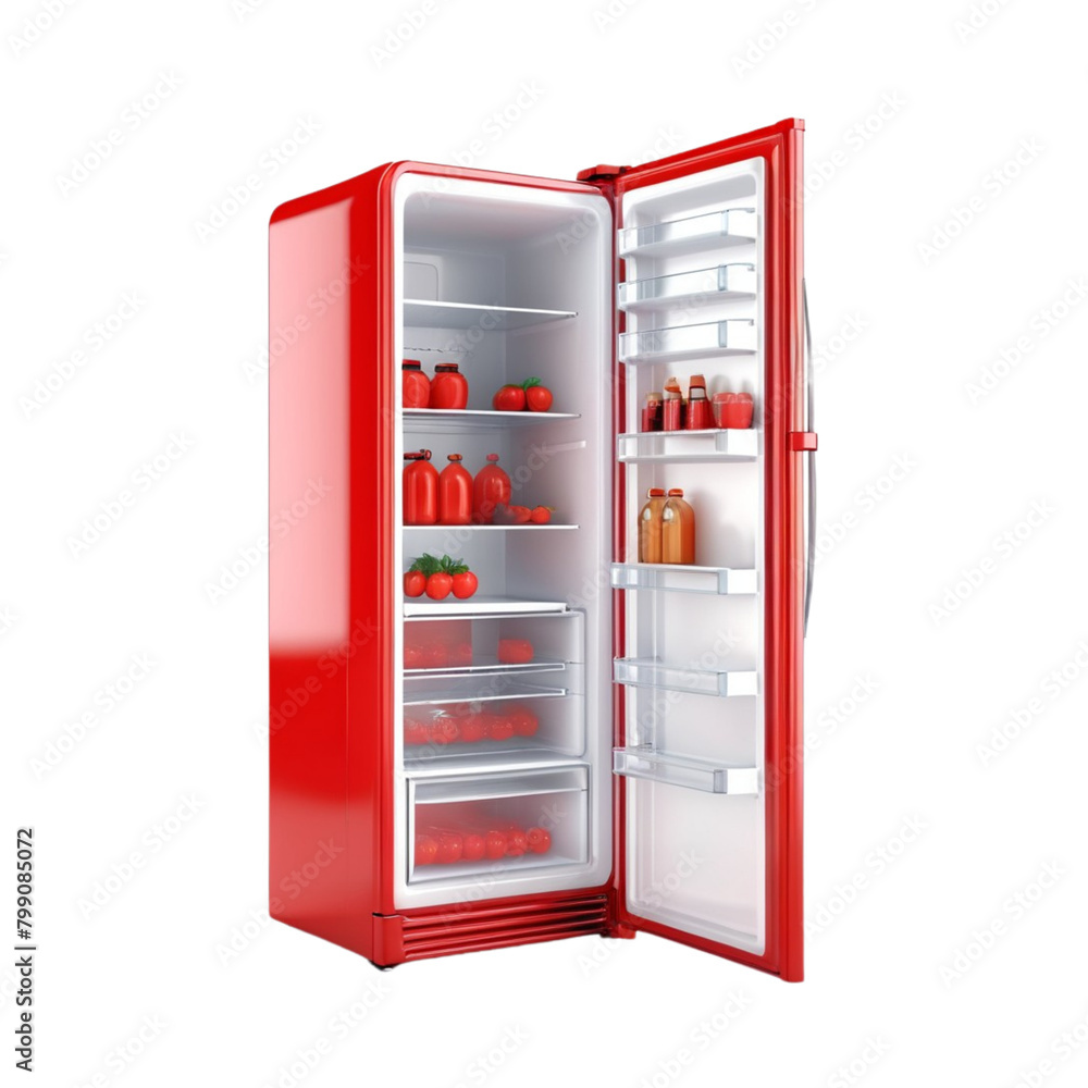 3d rendering big fridge on Isolated transparent background png ...
