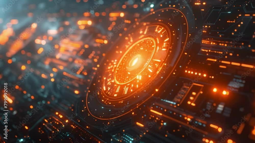 Futuristic digital interface background with virtual computer screen ...