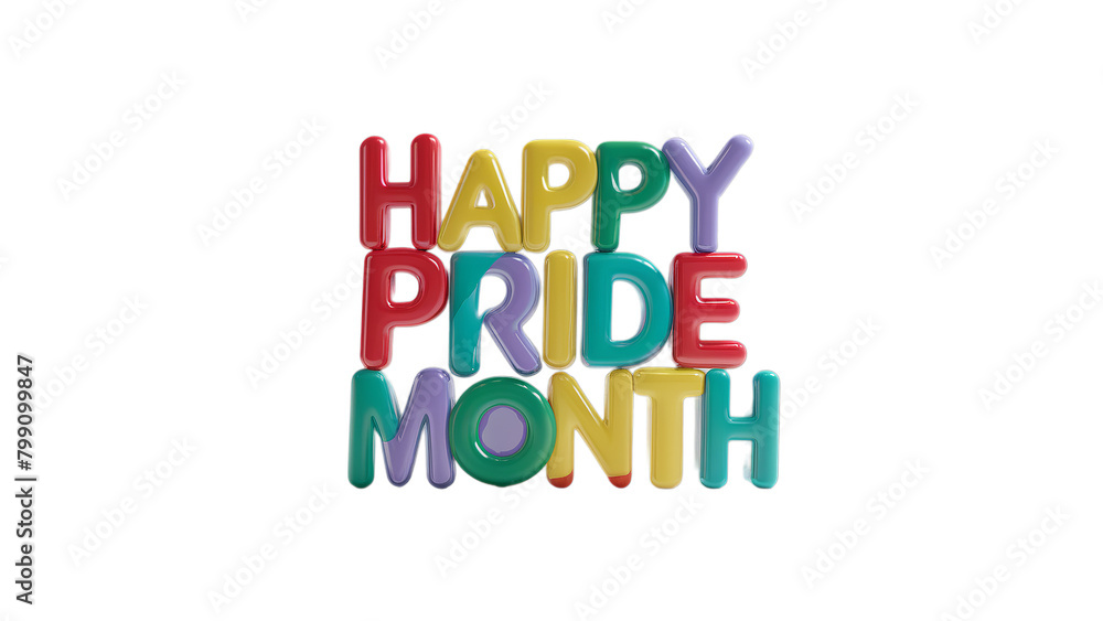 Happy Pride Month, text, isolated on transparent background, PNG ...