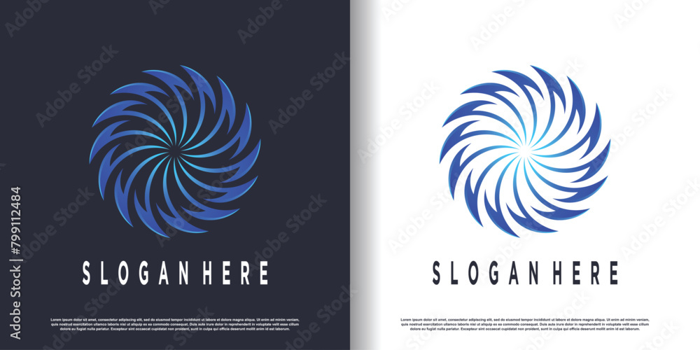 Vortex logo design with creative abstract concept Premium Vector Stock ...