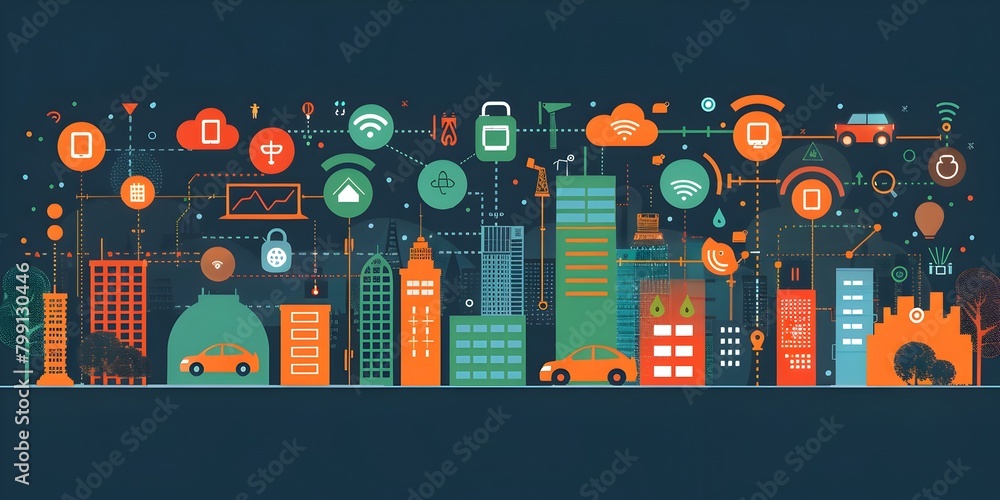 Infographic Design Highlighting Benefits and Risks of Internet of ...