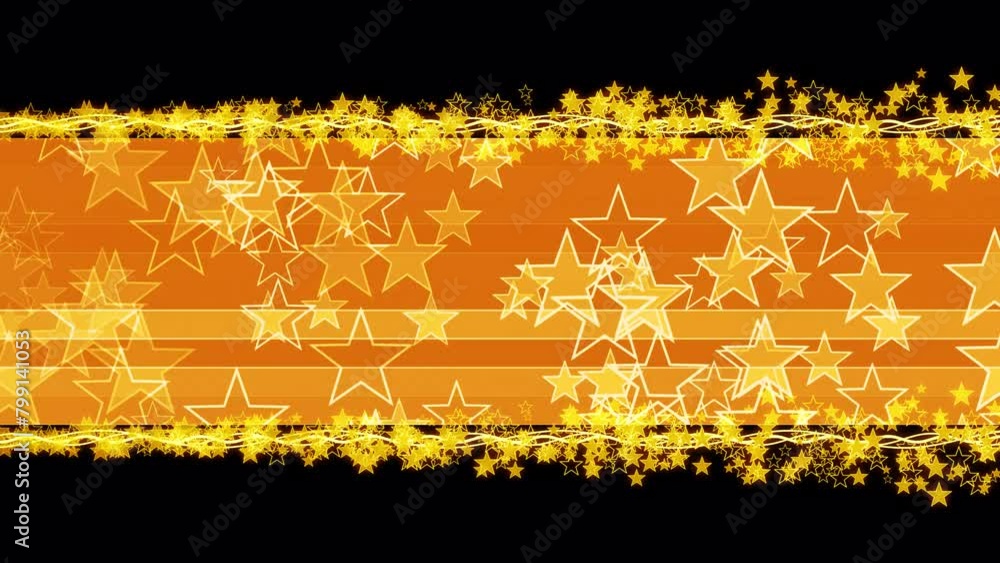 Abstract animated gold and yellow star banner background, concepts ...