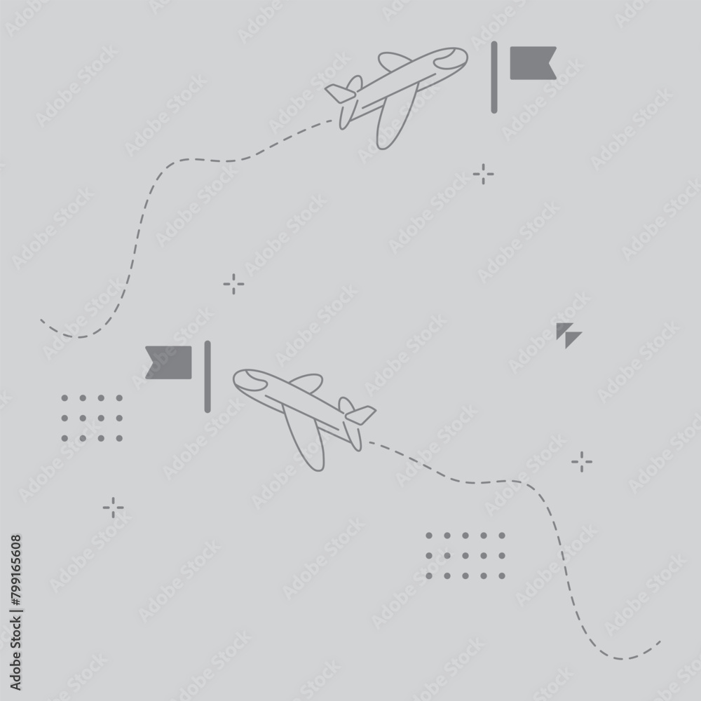 Airplane icon takeoff logo black pictogram set vector or plane take off ...
