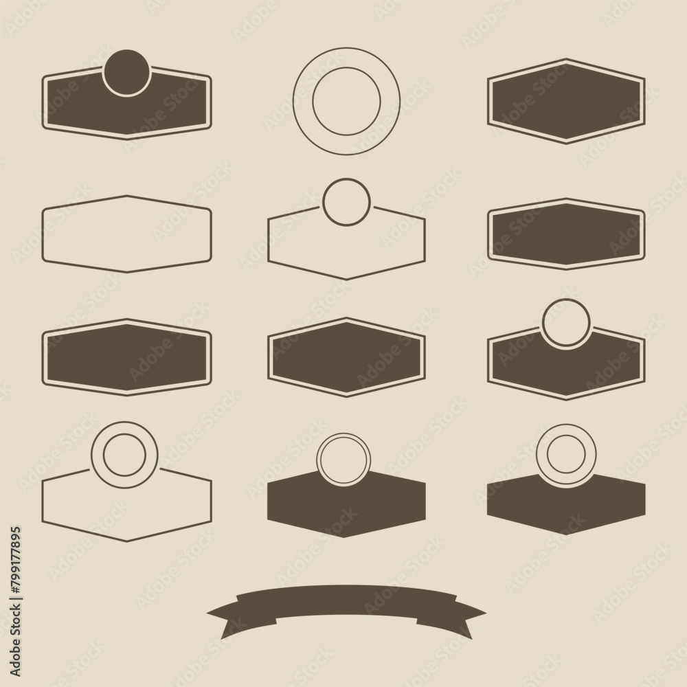 Labels and Logotypes design set. Retro Typography, Premium Quality ...