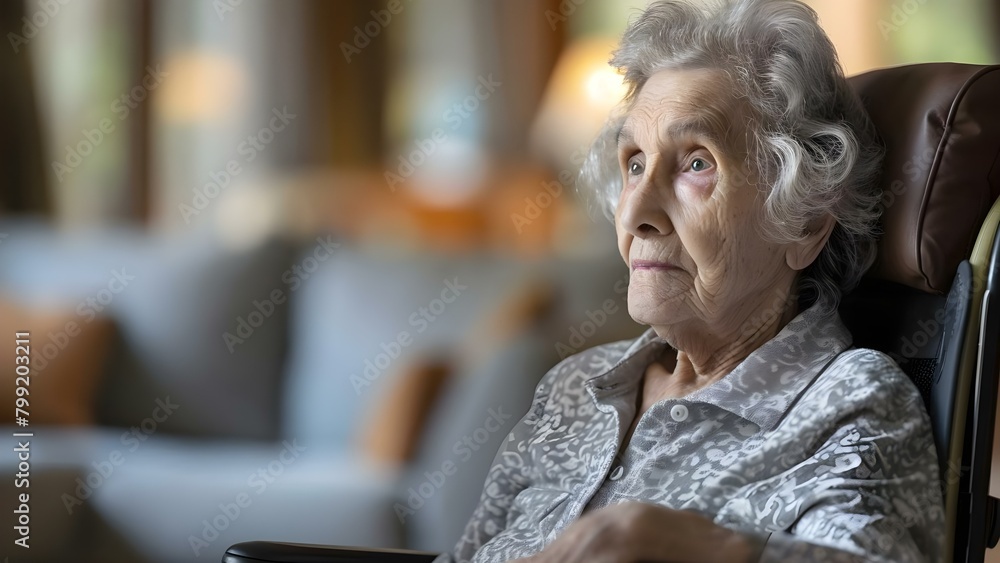 Reflecting on Memories: Elderly Woman in Wheelchair Embraces Nostalgia ...