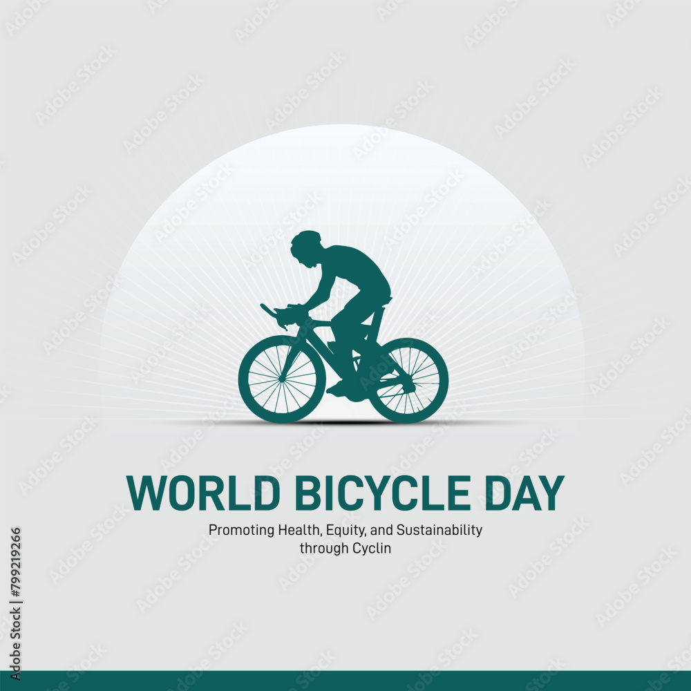 World Bicycle Day. World Bicycle Day creative background, template ...