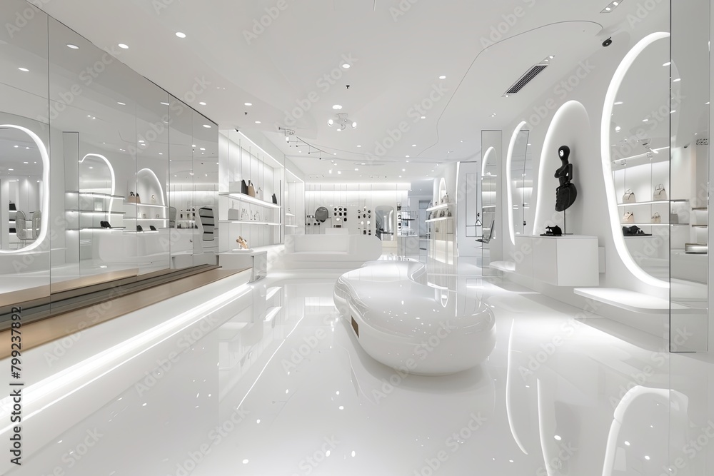 Innovative Monochromatic Reflections in a Luxury Fashion Boutique ...