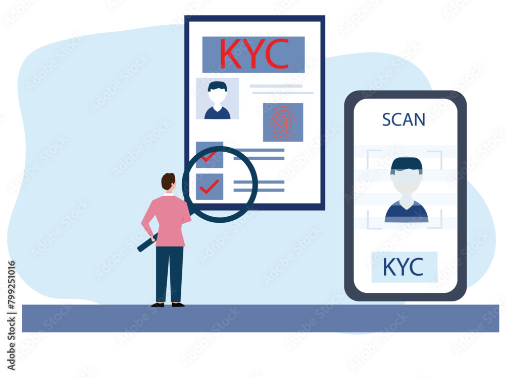 E-KYC verifying the identity of its clients using bio metric ...