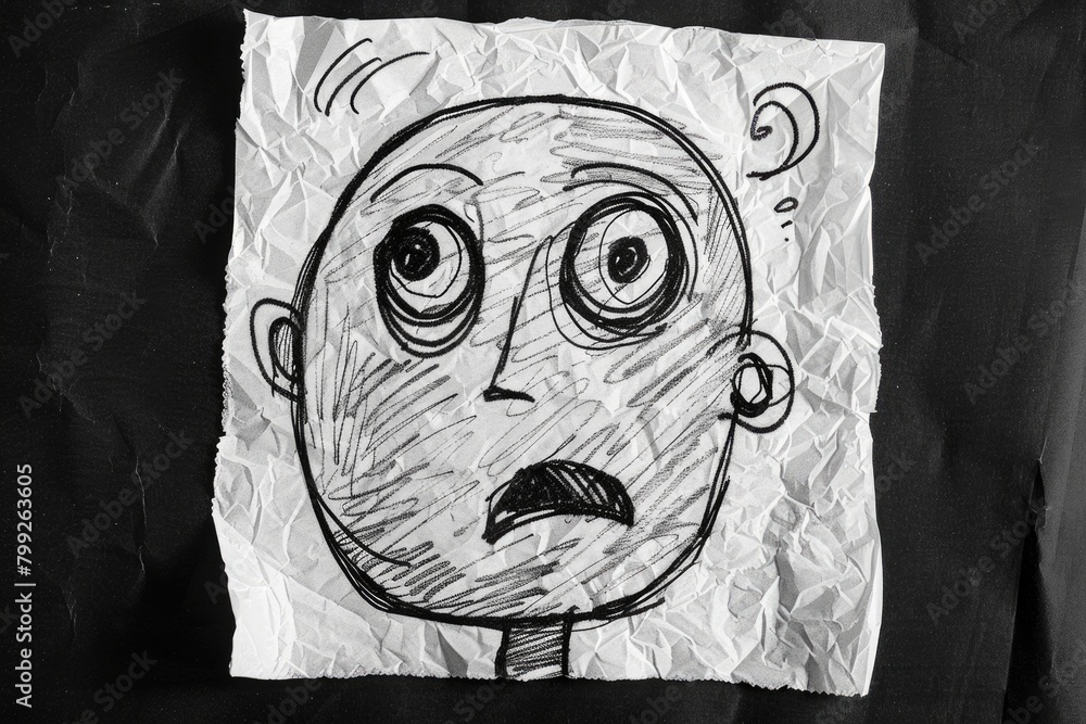 Who Are You? Doodle Concept: Identity and Personality Question on Black Napkin Drawing Stock ...