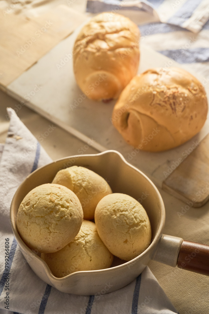 Delicious Colombian food cheese bread. Also known in Latin America as ...
