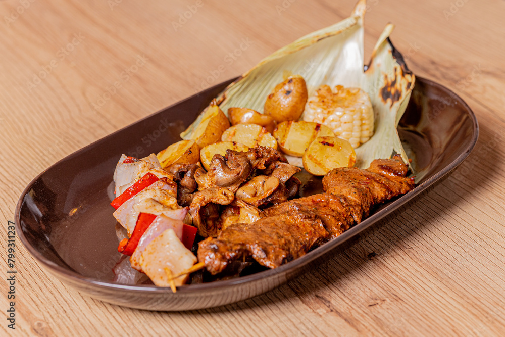 Carretillero: a mix of flavors based on anticucho, chicken skewer ...