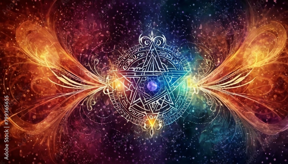 Mystical Symbolism: Background Featuring Enigmatic Symbolic Elements ...