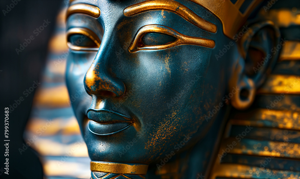 Ancient Egyptian Artifact. Golden Statue of Pharaoh, a Symbol of Power ...