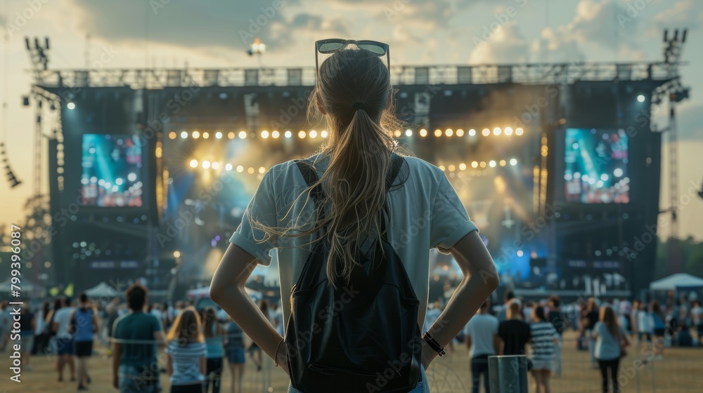 Virtual Concert Planning Music Festival Organizer Strategizing Stage ...