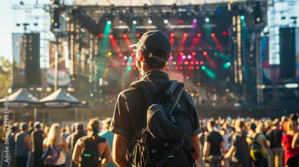 Virtual Concert Planning Music Festival Organizer Strategizing Stage ...