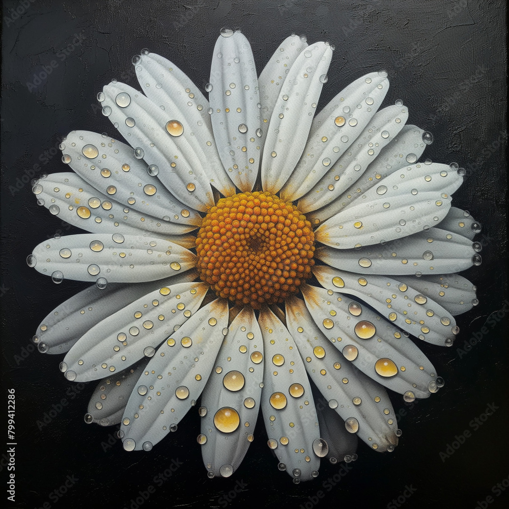 3D model of Daisy flower illustration using generative artificial ...