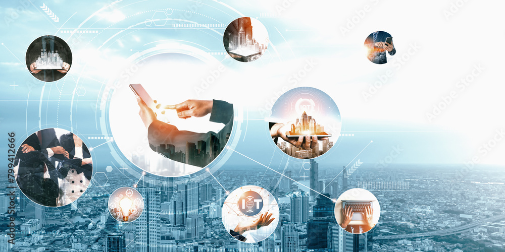 Communication technology , smart connection IOT and people network ...