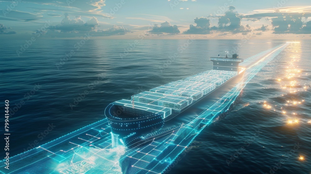 Autonomous Shipping AIPowered Cargo Vessel Charting Course through ...