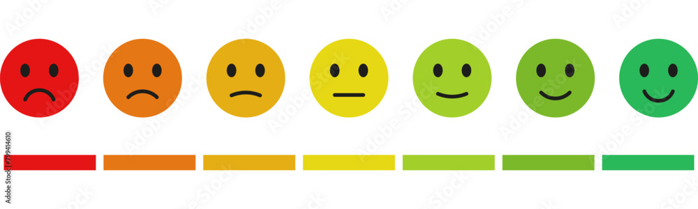 Feedback emoji icons vector. good and bad emoticon signs - Happy and ...