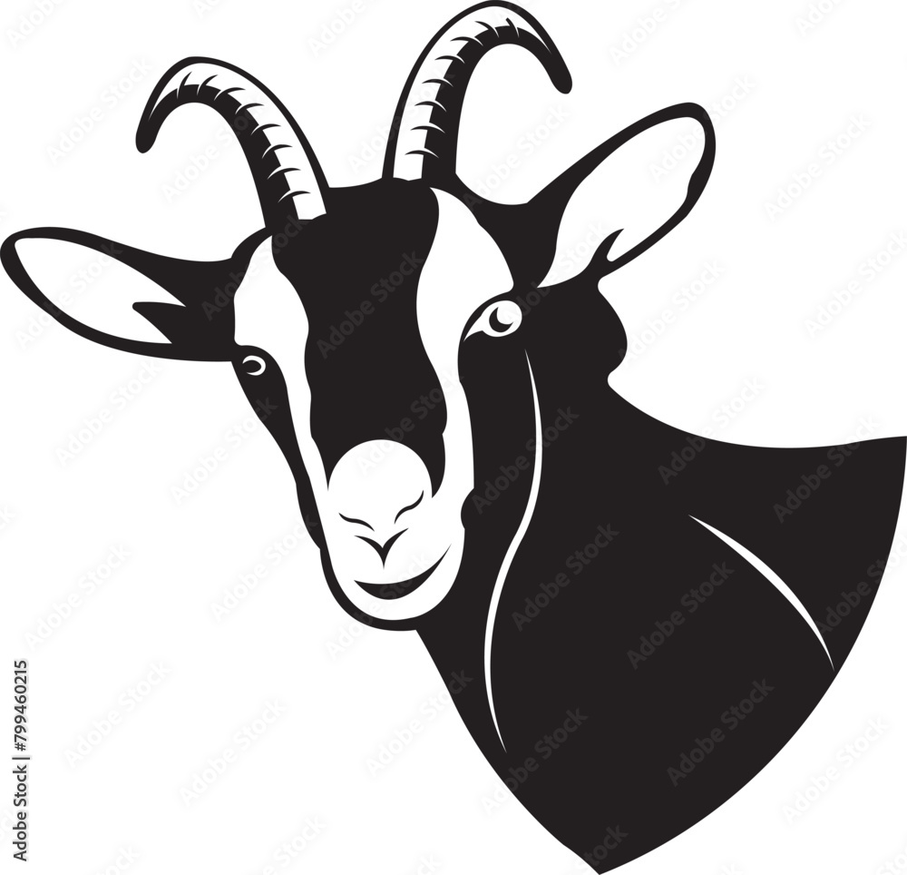 Goat symbol vector icon sign. Goat simple flat icon vector. Goat ...