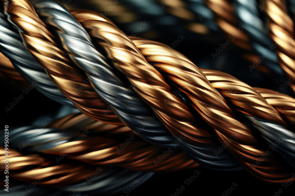 "Team Rope," a striking modern image with colorful braided ropes ...