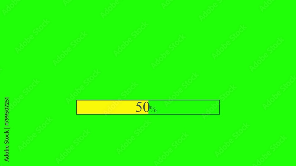 4k 0-100 counting loading Animation bar. 0 to 100 percent rendering on ...