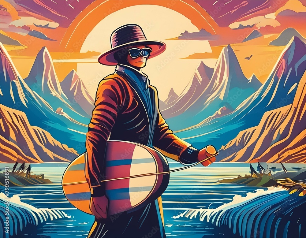 We want the funk 70 seventies retro poster style illustration, got to ...