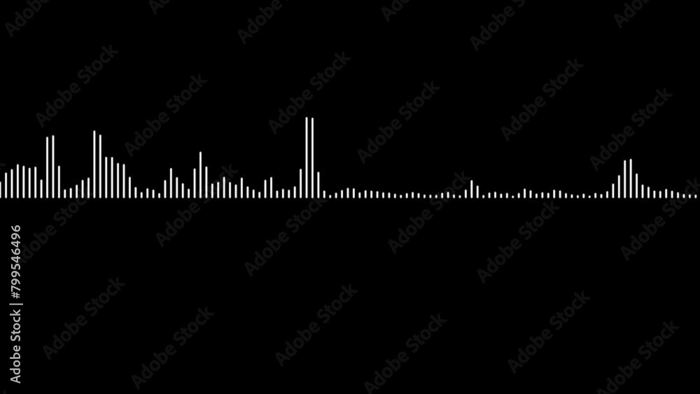 Animated sound wave spectrum black background, pastel color digital ...