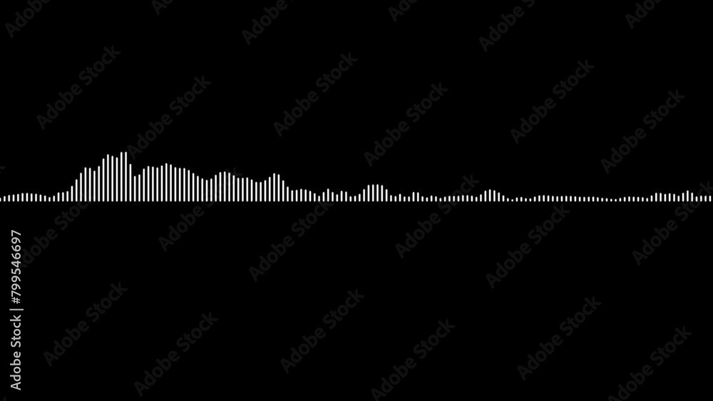 Animated sound wave spectrum black background, pastel color digital ...