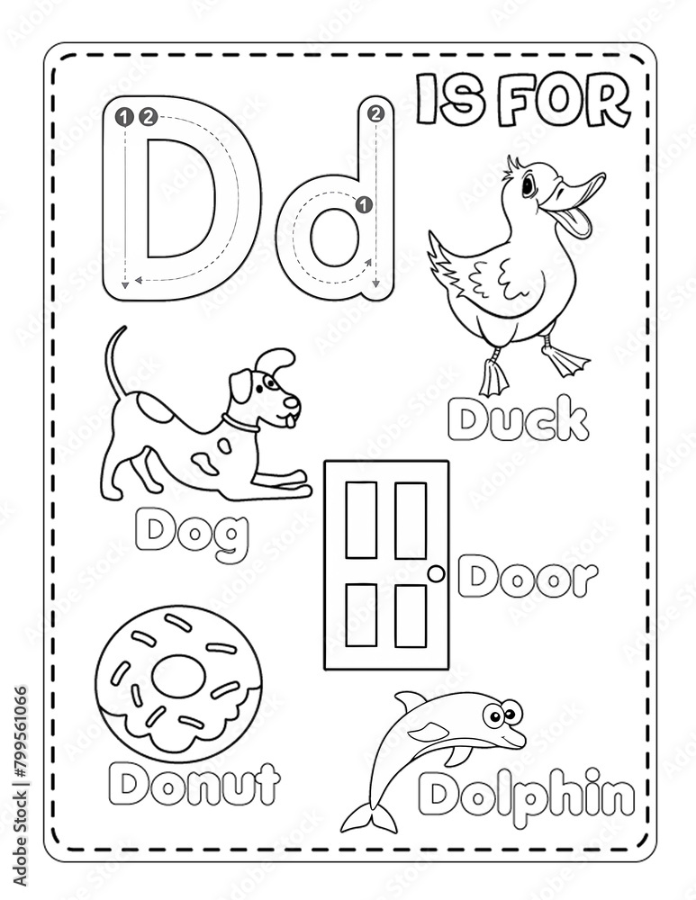 Alphabet D Coloring Pages,ABC Alphabet Coloring Pages for Kids ...