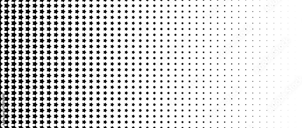 Star halftone gradient texture. Vanishing stars polka dot background ...