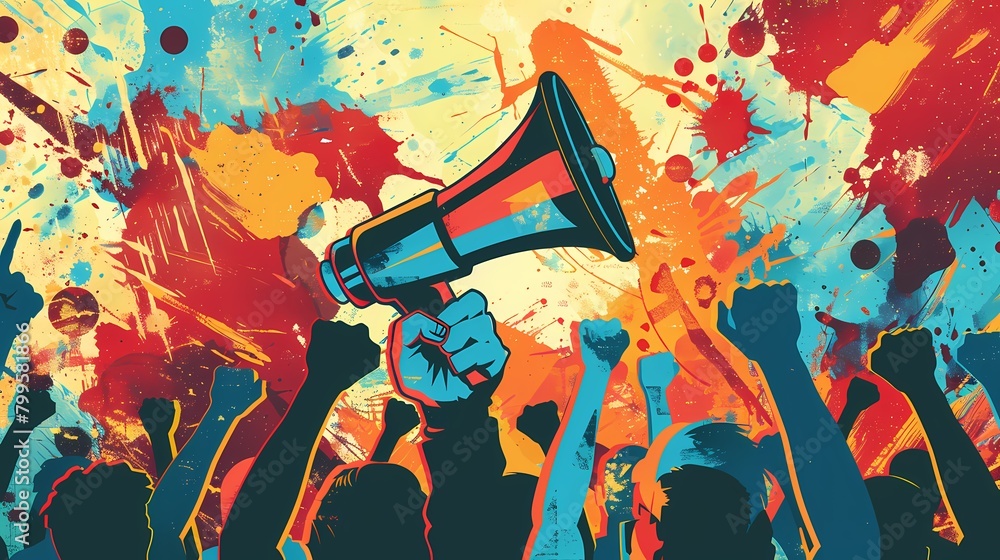 world press freedom day poster for the event is made with colors that ...