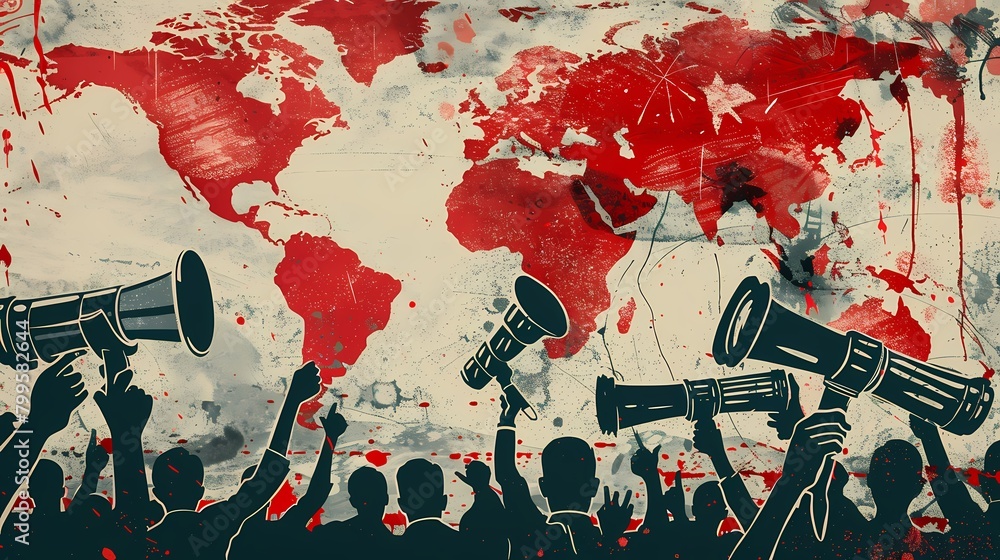 world press freedom day poster for the event is made with colors that ...