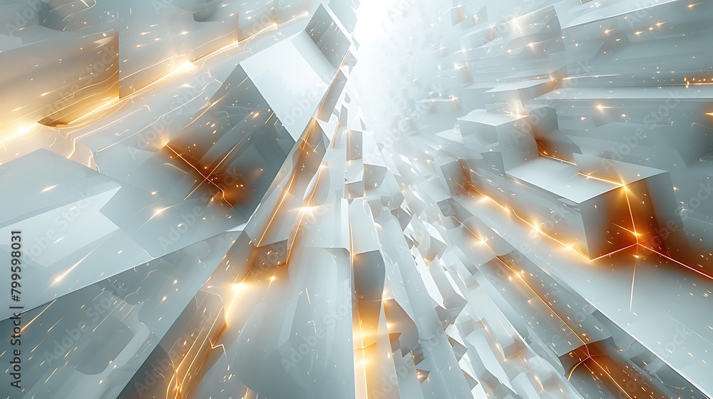 Experience the precision of modern architecture in this abstract ...