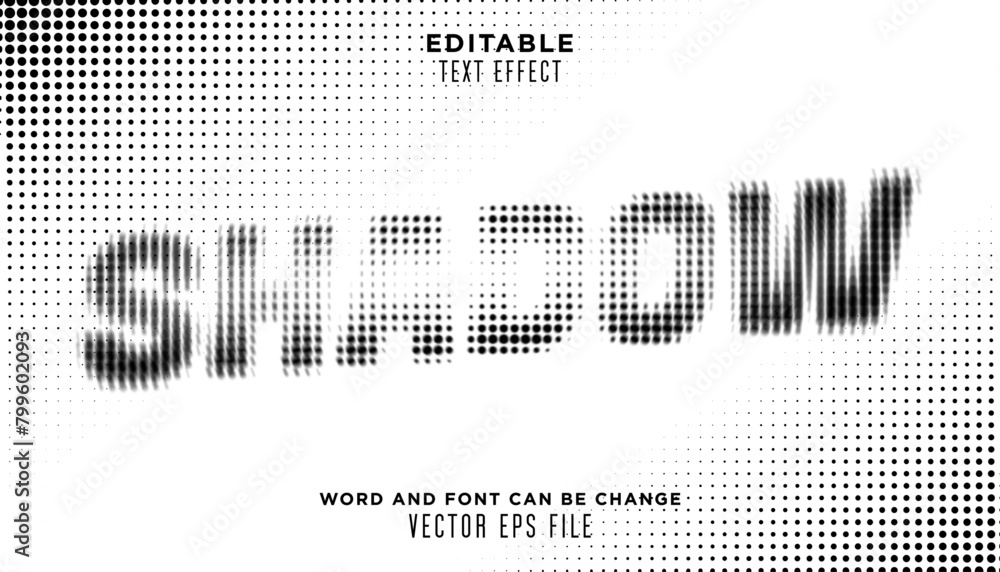 Vector halftone text effect style 90s font type, can use for banner ...