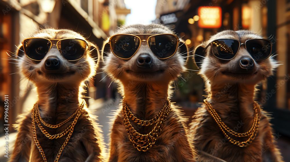 meerkats wearing sunglasses, mongoose wearing sunglasses, wildlife and ...