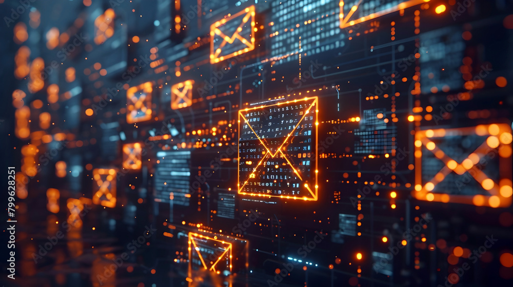 Precision Segmentation for Impactful Email Automation Campaigns:Cinematic 3D Render with and ...