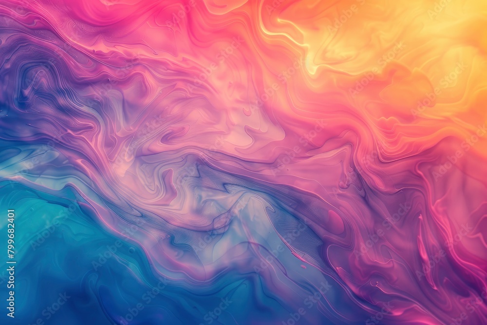 Abstract Liquid paint effect blurred gradient overflow waves grainy ...