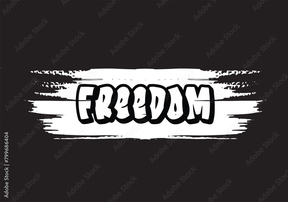 Freedom Lettering font isolated on black background. Texture alphabet ...