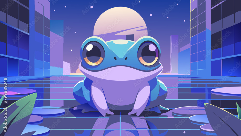 Kawaii frog, minimalist, cute, Cute minimalist: adorable rana. Rana ...
