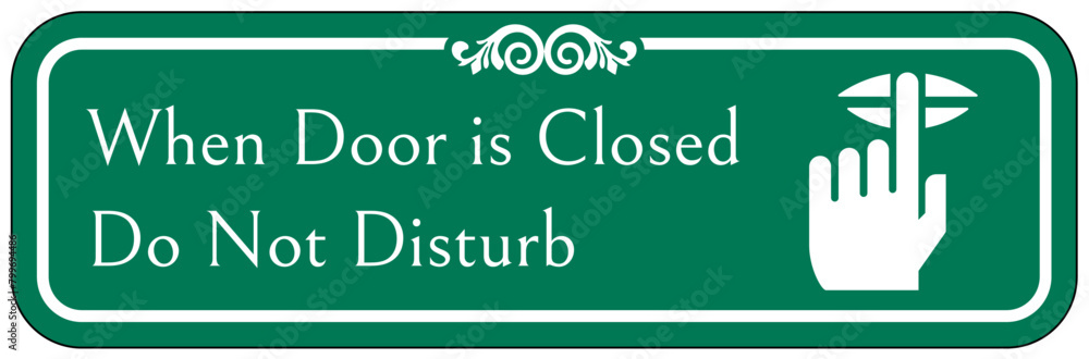 Hospital way finding sign when door is closed do not disturb Stock ...